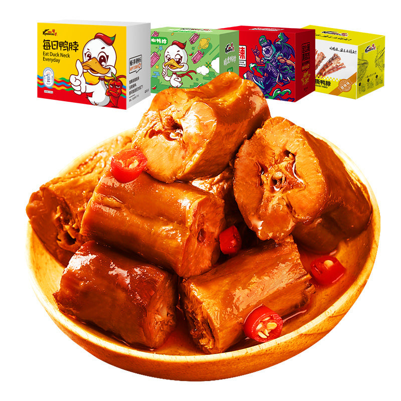 Jingwu Spicy Braised Duck Neck | 450g | Ready-to-Eat | Savory Snack ...