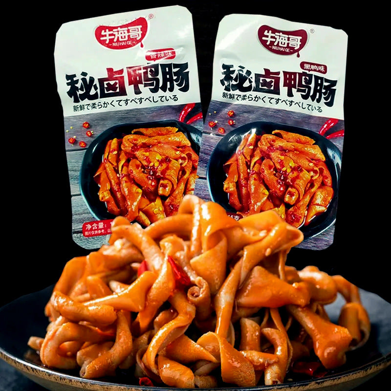 Niu Haige Signature Braised Duck Intestines | 300g Box of Spicy Black ...